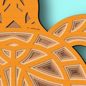 Turtle 3D Layer SVG/ Turtle 3D Mandala/ Turtle Paper Cut/ - Etsy Canada