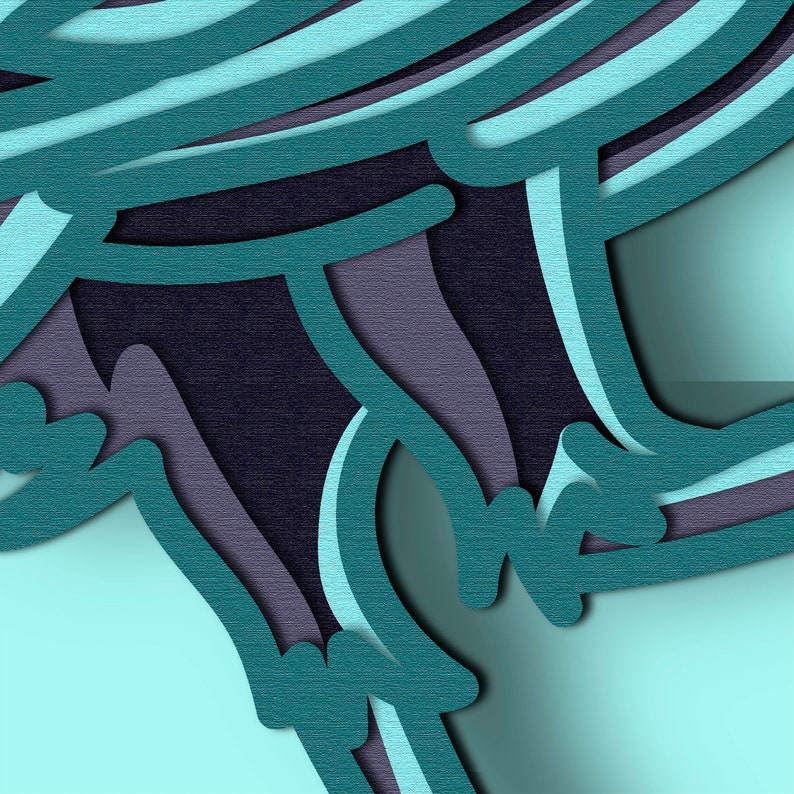 Raven Multilayer 3D SVG/ Raven 3D Mandala/ Raven Paper Cut/ - Etsy