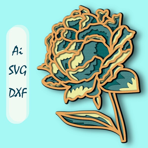 Layered Flower Svg - Etsy
