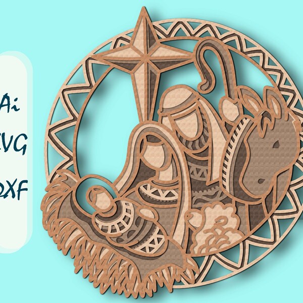 Nativity Scene Svg - Etsy