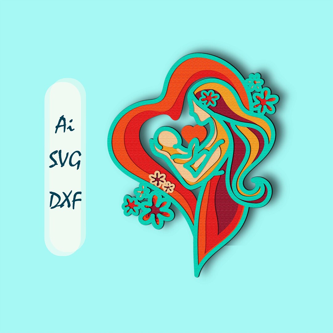 Mother's Day Multilayer Svg/mother's Day Shadow Box/cnc Cut/mother's ...