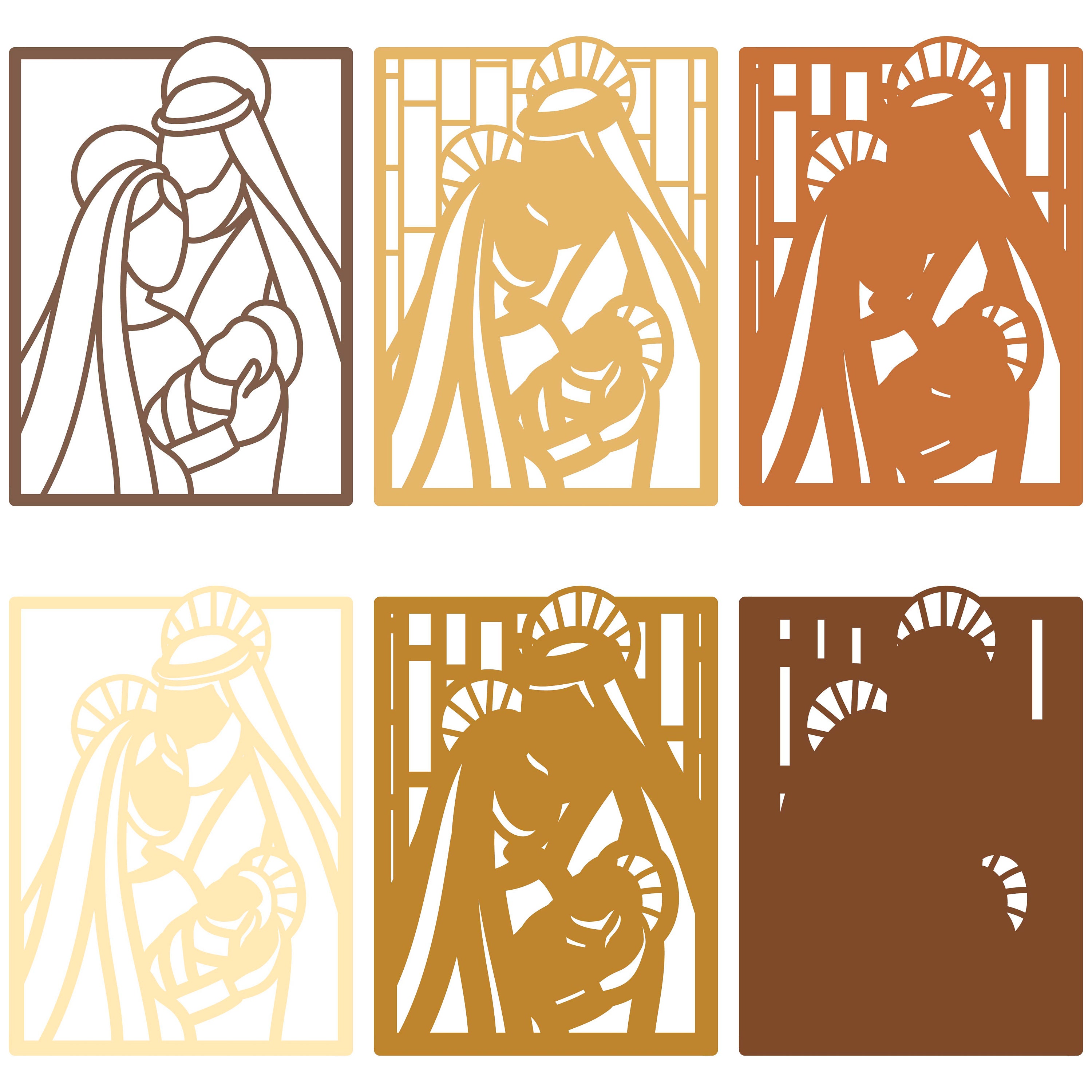 Nativity Scene Multilayer 3D Svg/holy Family/nativity Scene 3D | Etsy