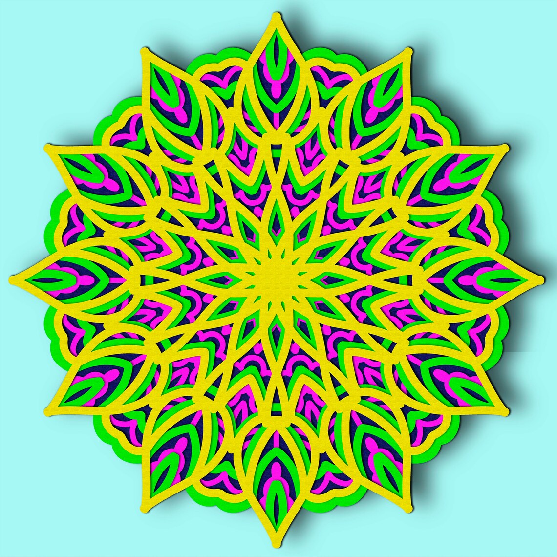 Mandala 3D Layer SVG/ 3D Mandala/ Mandala Paper Cut/ Plywood - Etsy