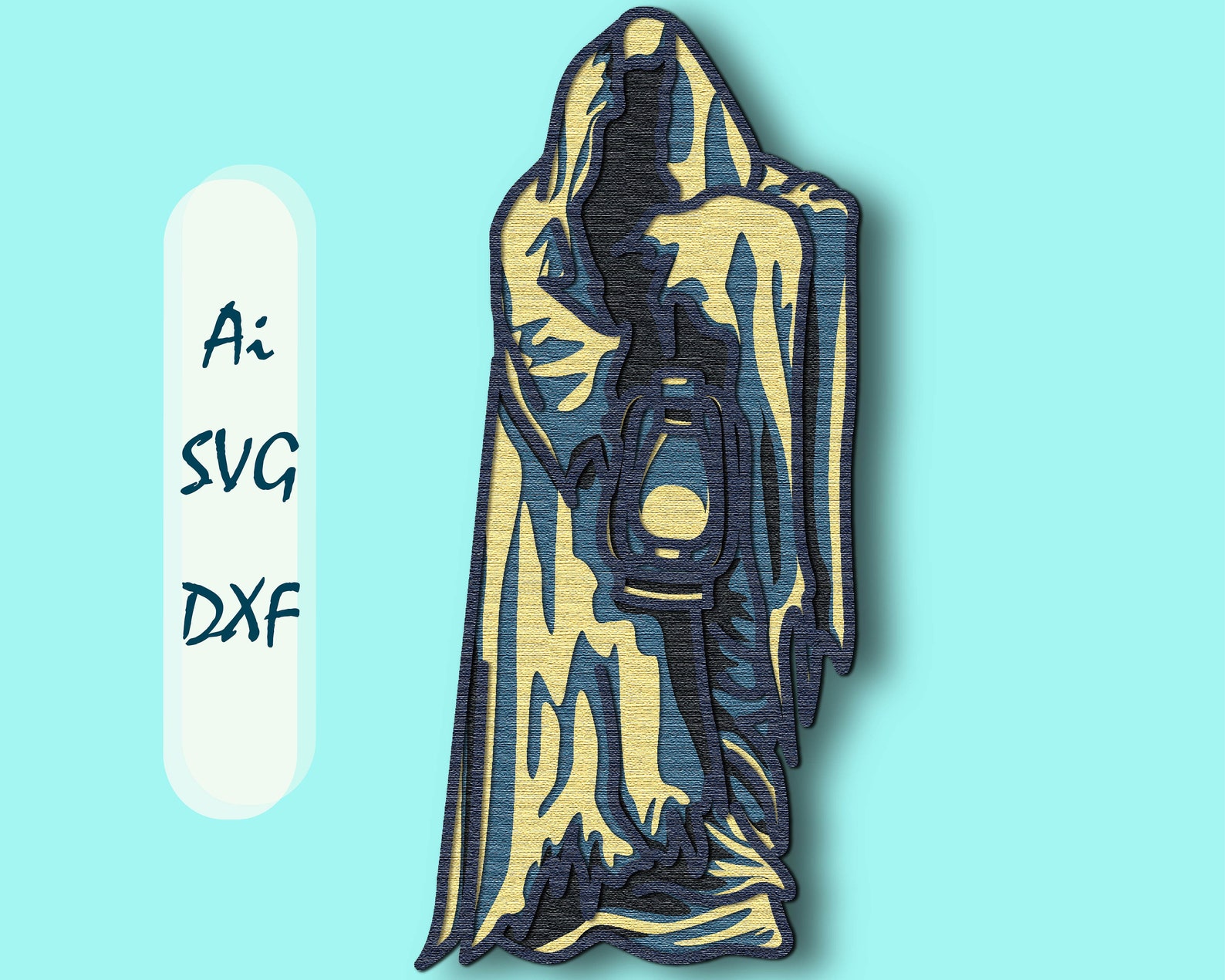 Death 3D Layer SVG/ Death 3D Mandala/ Death Paper Cut/ Plywood Cut 3D ...