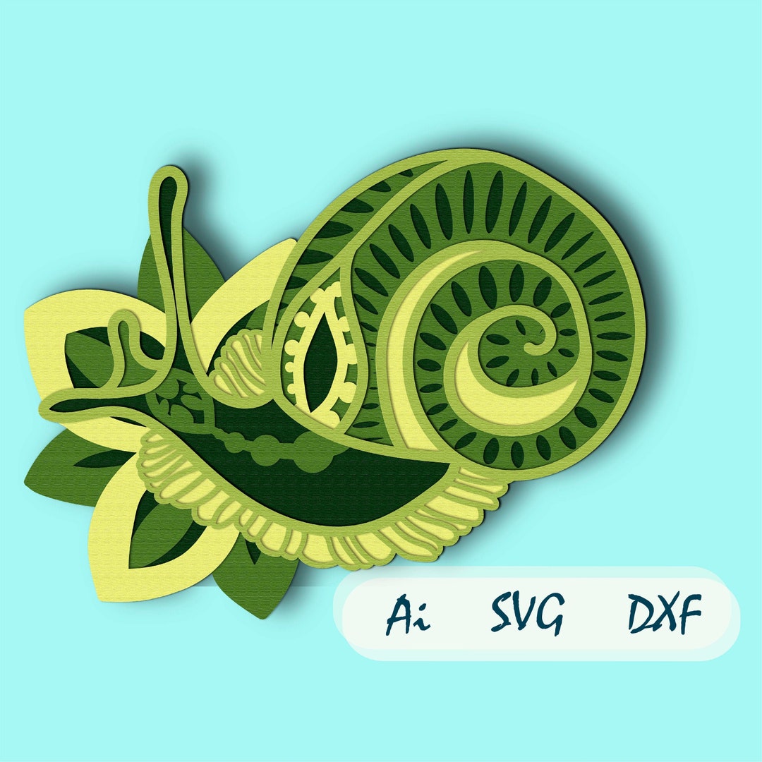 Snail 3D Layer SVG/ Snail 3D Mandala/ Snail Paper Cut/ Plywood Cut 3D ...