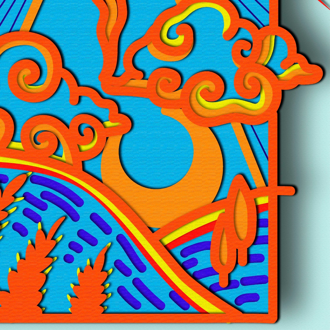 Sun&moon 3D Layer SVG/ Sun and Moon Bundle/ Moon Paper Cut/ - Etsy