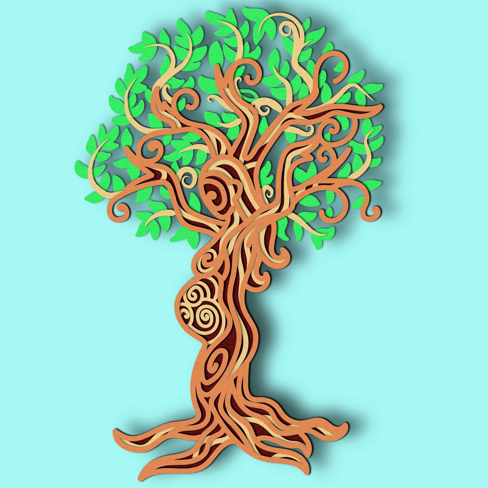 Tree of life 3D Layer SVG/ Tree of life 3D mandala/ Tree of | Etsy