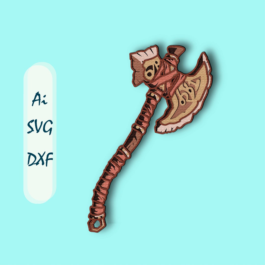 Hacha multicapa 3D SVG/ Hacha corte 3D/ Corte de papel hacha/ Corte de ...