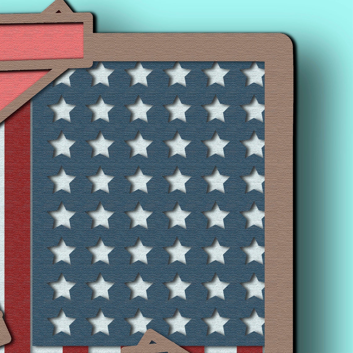 Independence Day Multilayer 3D Svg/independence Day 3D - Etsy