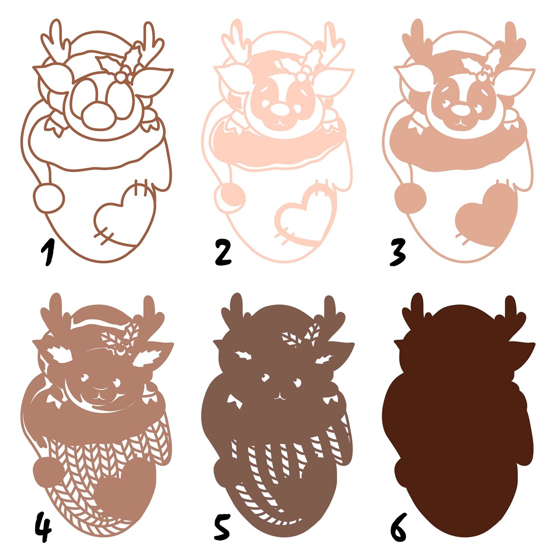 Deer Multilayer 3D SVG/ Deer 3D Mandala/ Deer Paper Cut/ - Etsy