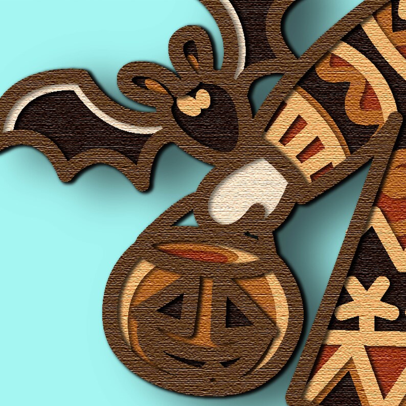 Death 3D Layer SVG/ Death 3D mandala/ Death paper cut/ Plywood | Etsy