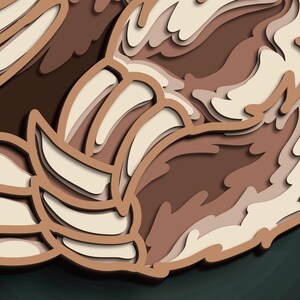 Sloth Multilayer 3D SVG/ Sloth Cnc Cut/ Sloth Paper Cut/ Plywood Cut 3D ...