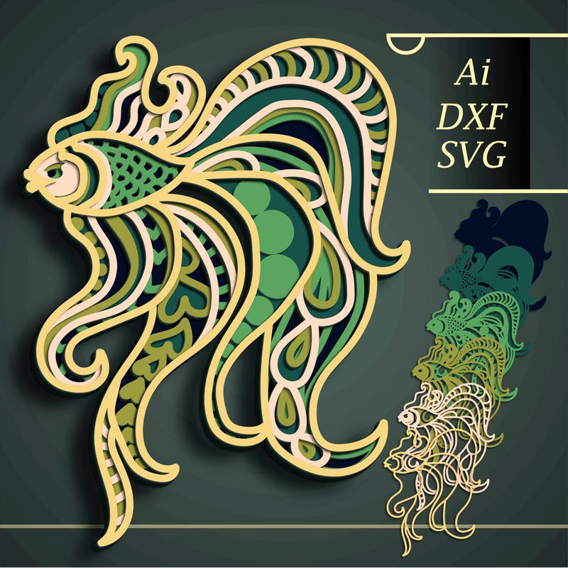 Fish Mandala Svg - Etsy