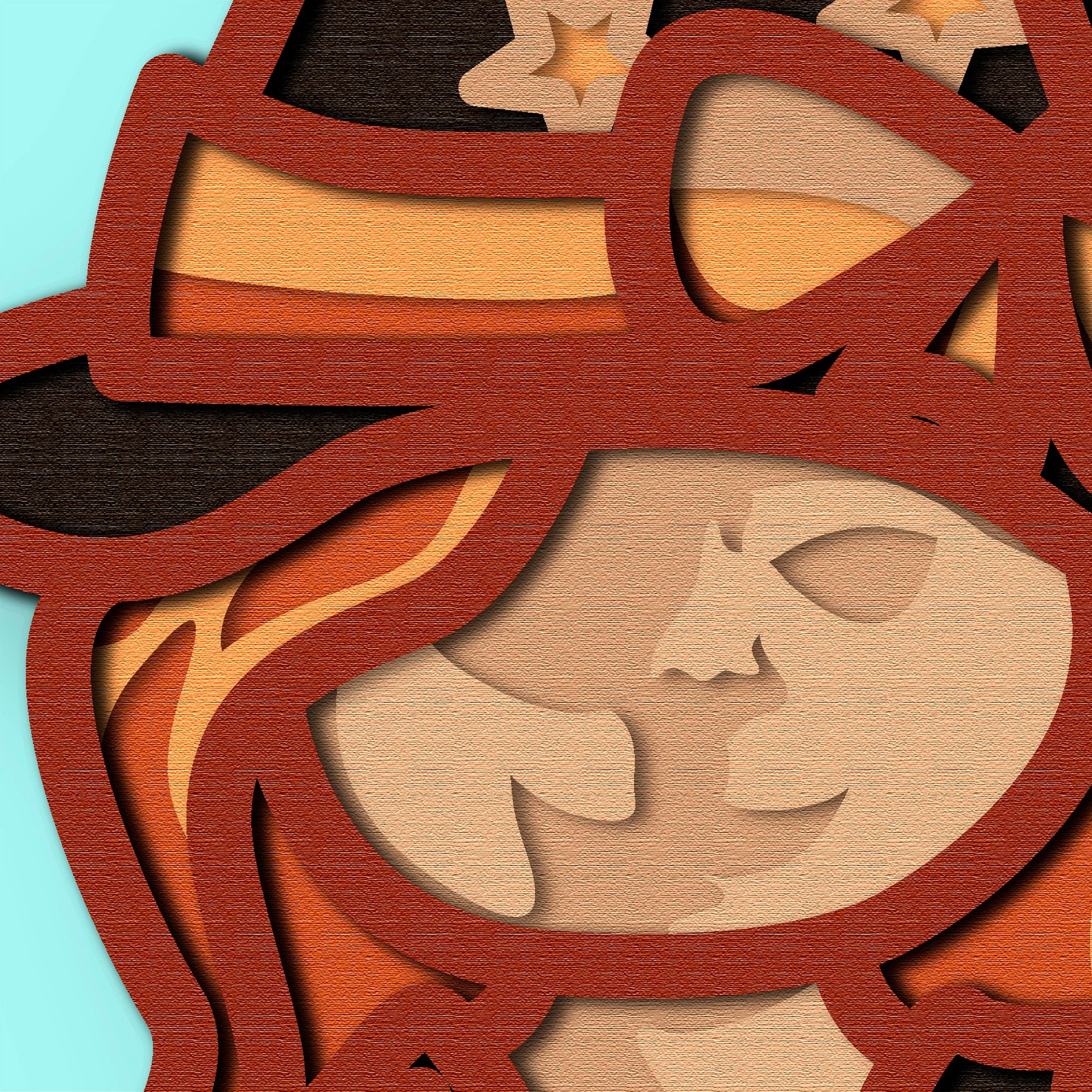 Witch 3D Layer Svg/witch 3D Mandala/witch Paper Cut/ Plywood - Etsy