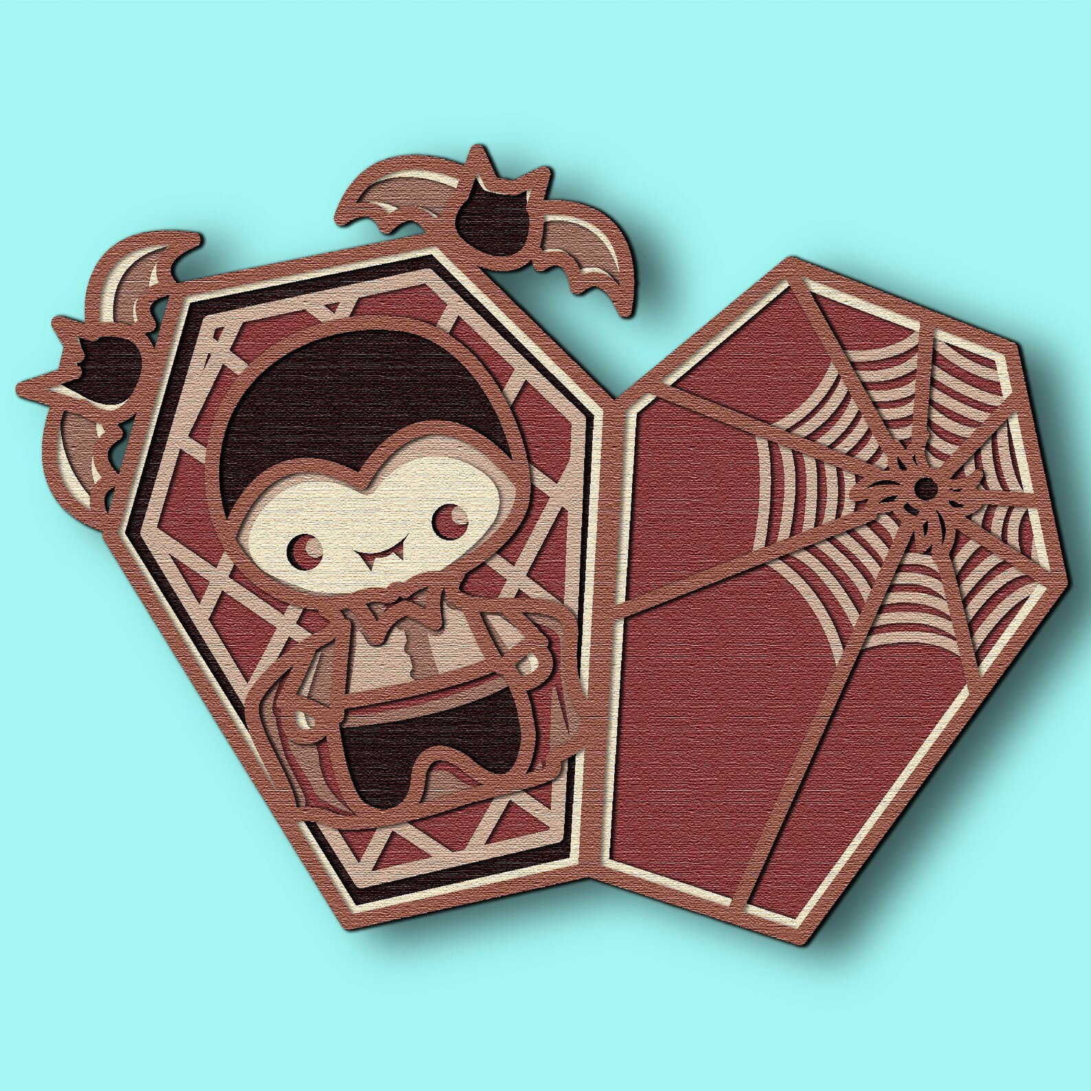 Vampire 3D Layer Svg/vampire 3D Mandala/vampire Paper - Etsy