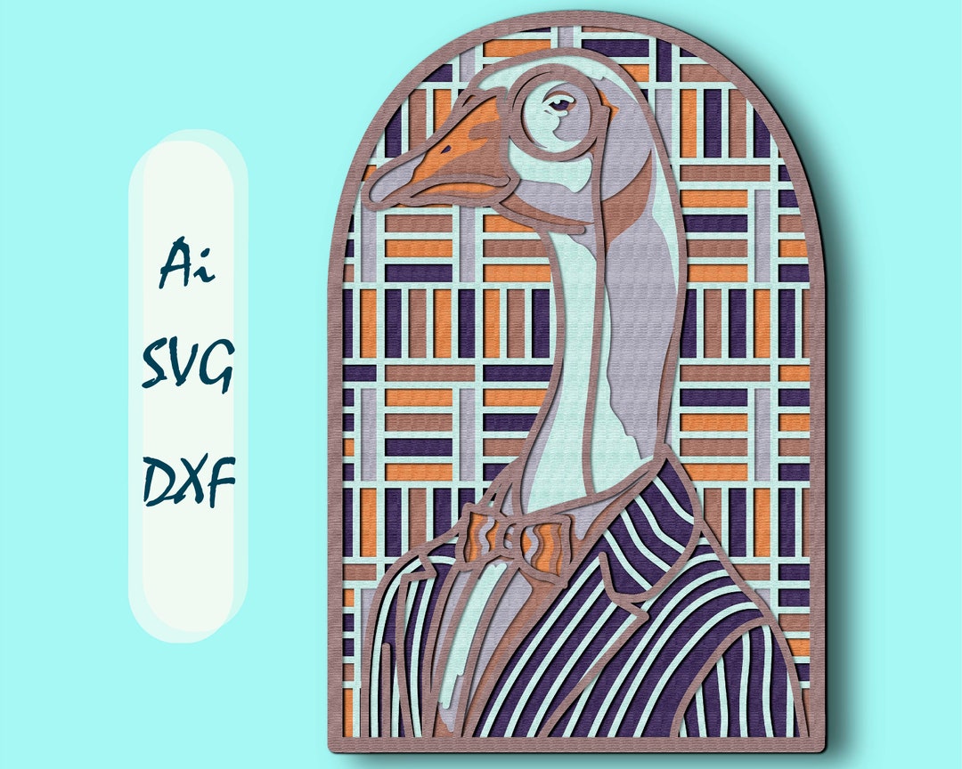 Goose Multilayer SVG/ Goose Shadow Box/ Goose Paper Cut/ Plywood Cut 3D ...