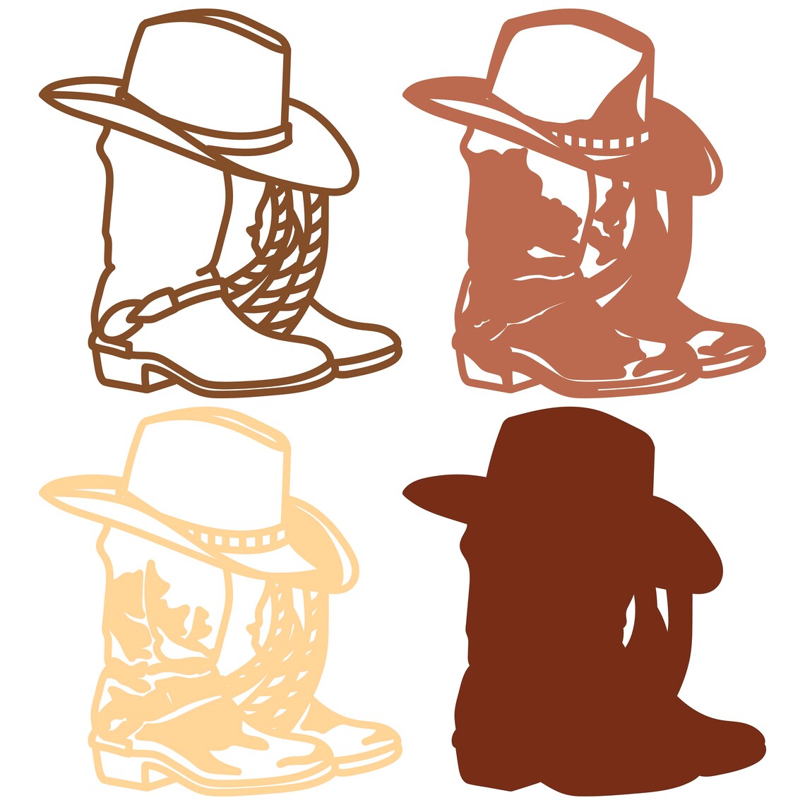Cowboy Multilayer 3D SVG/ Cowboy Bundle/ Cowboy 3D Cut/ Cowboy - Etsy