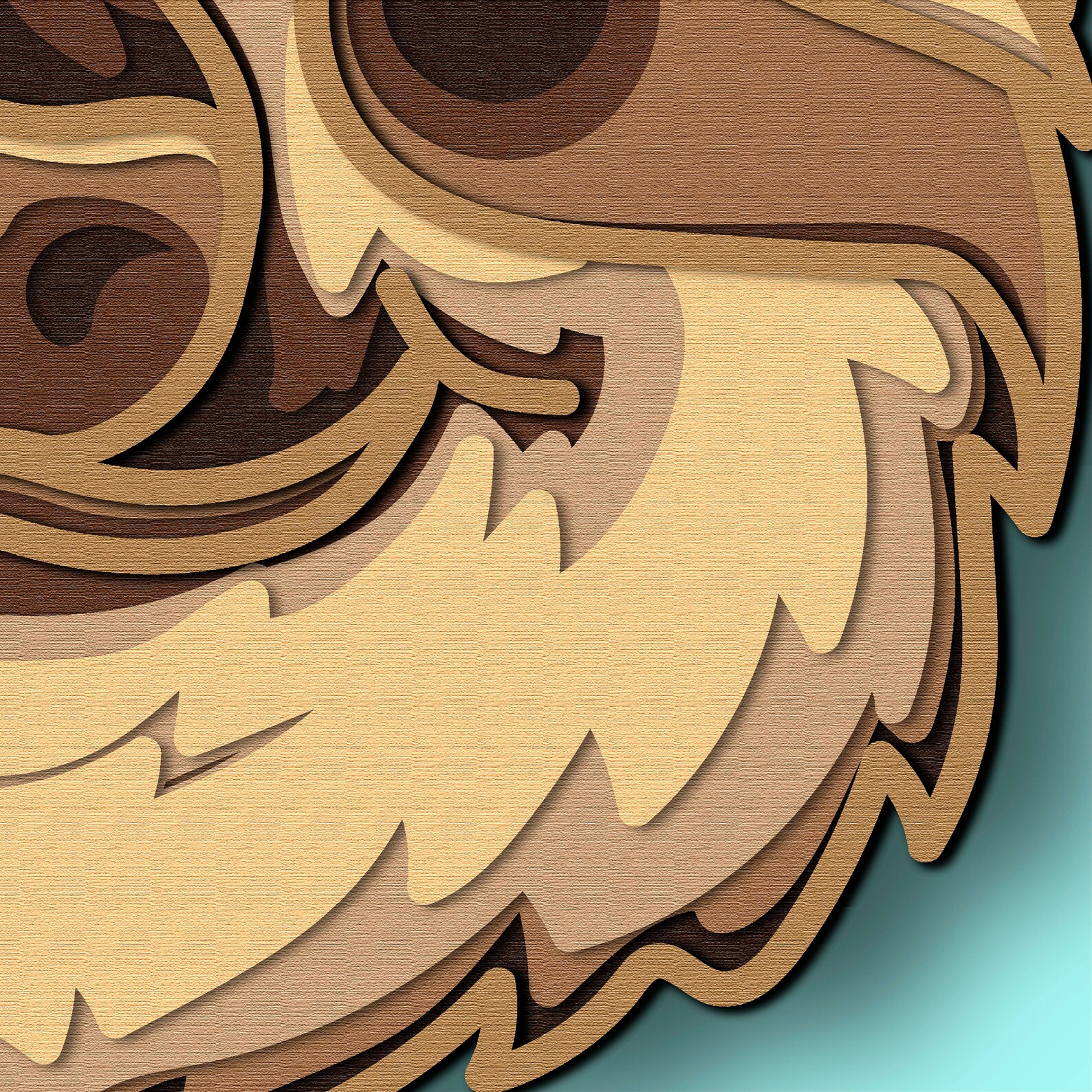 Sloth multilayer 3D SVG/ sloth 3D mandala/ sloth paper cut/ | Etsy