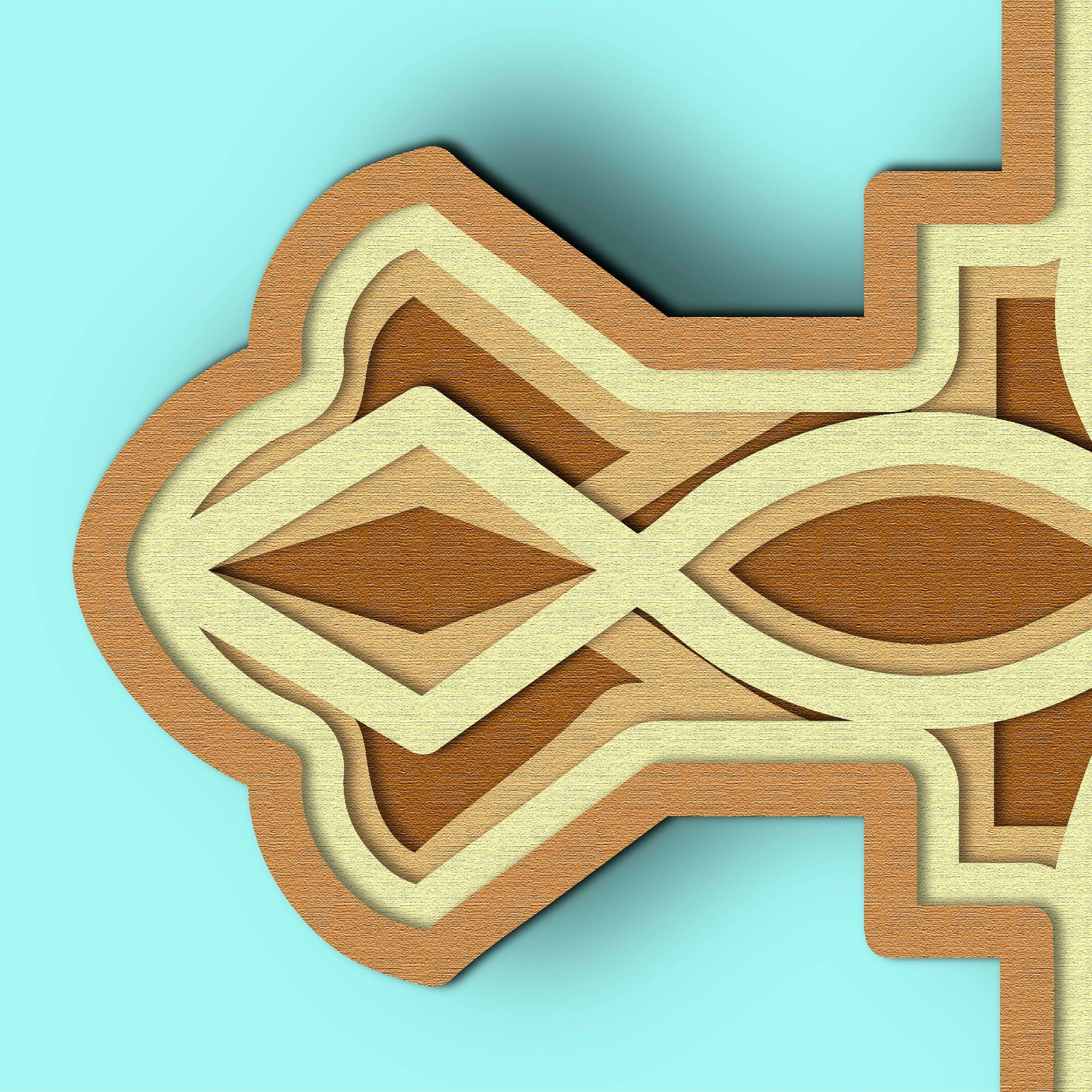 Cross Multilayer 3D SVG/ Cross 3D Mandala/ Cross Paper Cut/ | Etsy