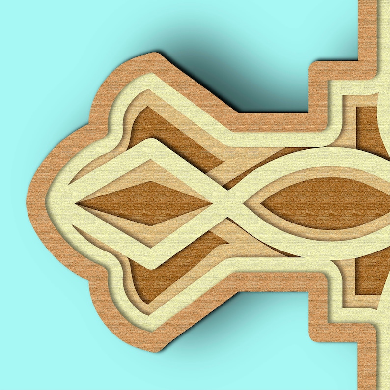 3-design Cross Bundle SVG/ 3D Multilayer Cut File for Cricut&glowforge ...