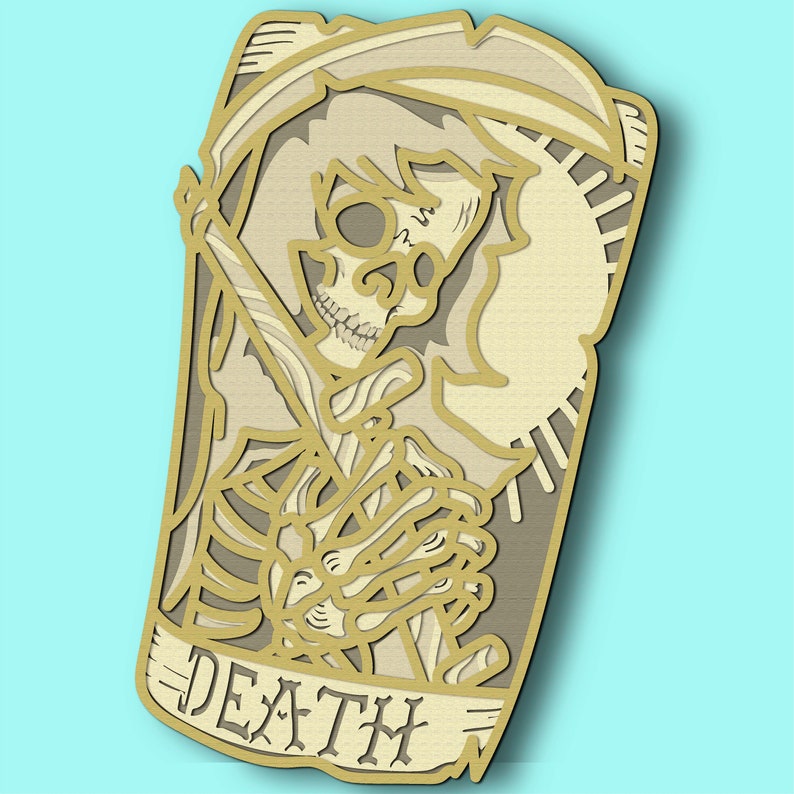 Death 3D Layer SVG/ Death 3D Mandala/ Death Paper Cut/ Plywood - Etsy