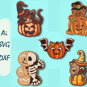 Halloween Bundle 3D Layer SVG/ Halloween Bundle 3D Mandala/ Halloween ...