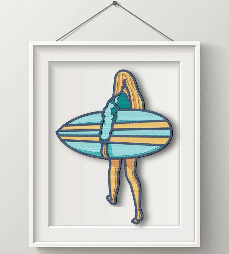 Surfer Svg 3d Layer/ Surfer 3D Mandala/ Surfer Paper Cut/ - Etsy