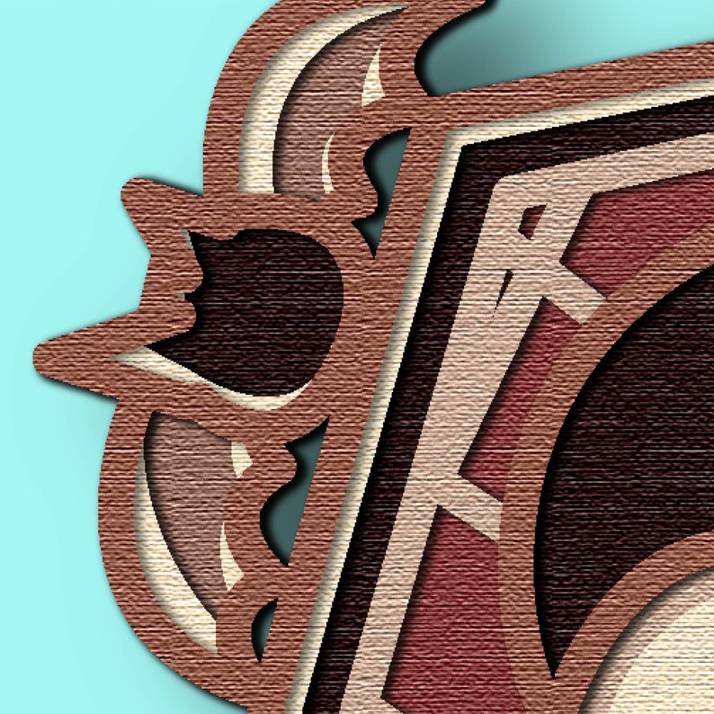 Vampire 3D Layer Svg/vampire 3D Mandala/vampire Paper - Etsy