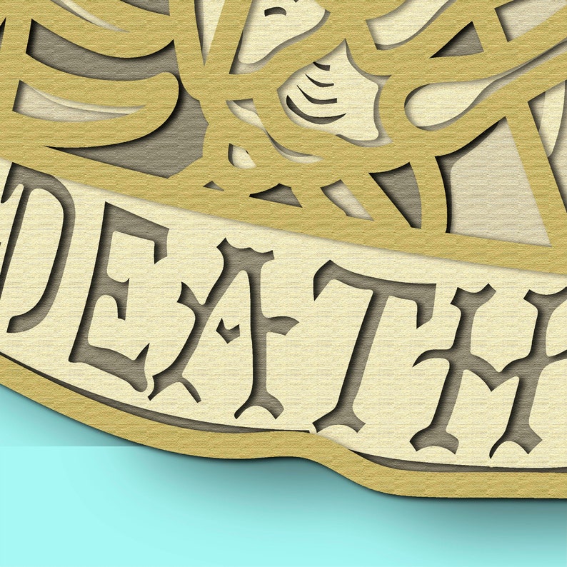 Death 3D Layer SVG/ Death 3D Mandala/ Death Paper Cut/ Plywood - Etsy