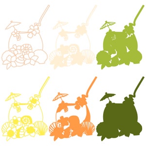 Cocktail Svg 3d Layer/ Cocktail 3D Mandala/ Cocktail Paper - Etsy