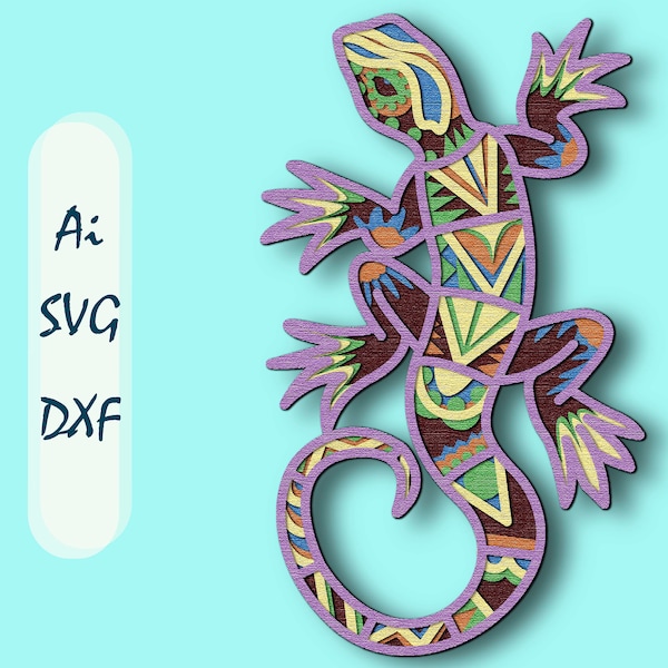 Lizard Mandala Svg - Etsy