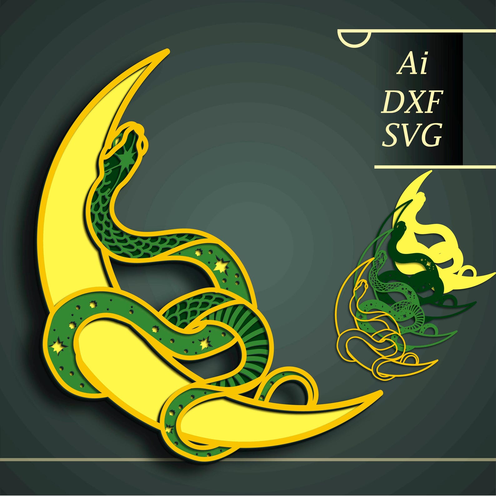3D Snake SVG, Multilayer Cut File, Cricut&glowforge, CNC, Layered ...