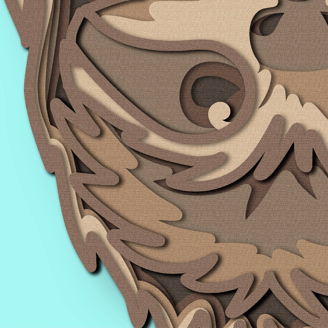 Sloth Multilayer 3D SVG/ Sloth 3D Mandala/ Sloth Paper Cut/ - Etsy
