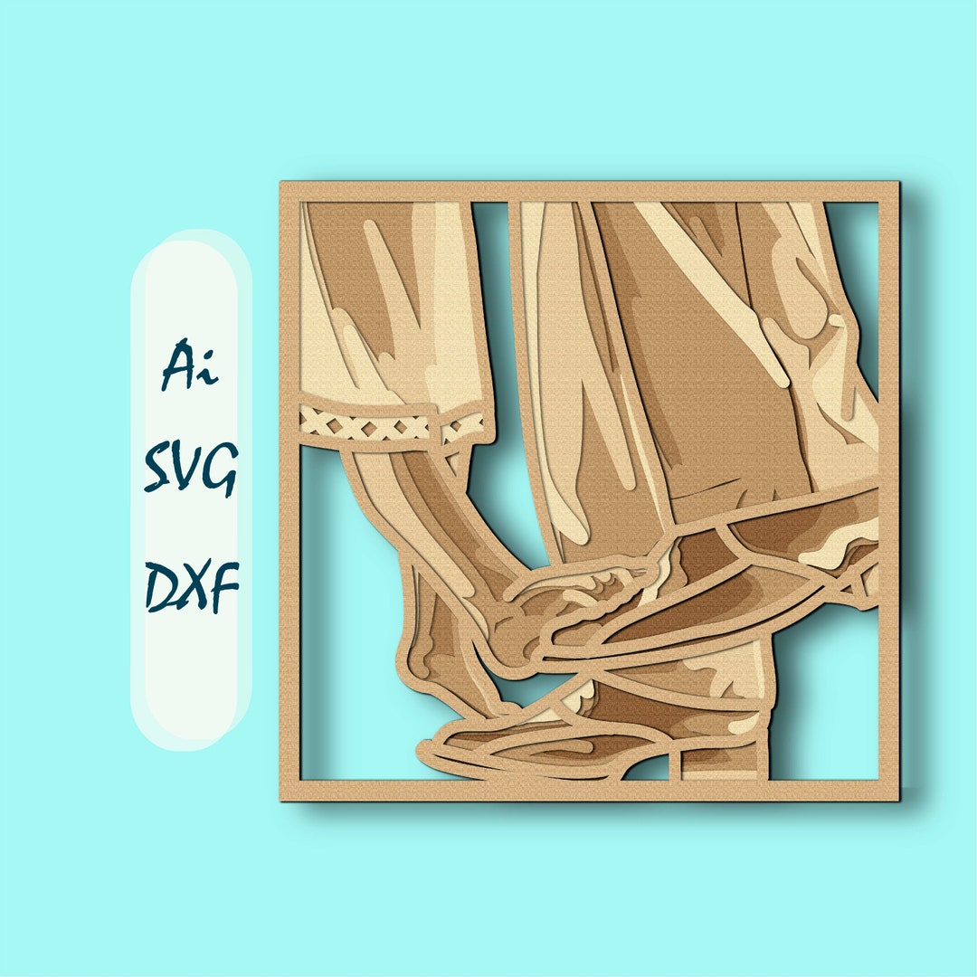 Father Day Multilayer SVG/ Cnc Cut/ Dad and Daughter 3D Mandala/ Dad ...