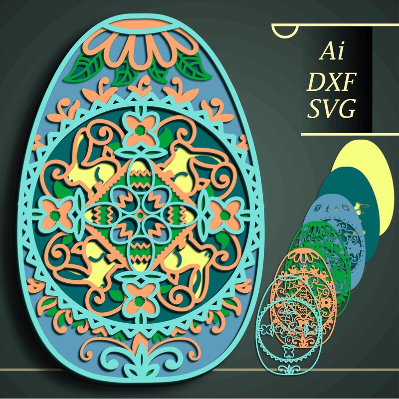 Mandala Easter Egg - Etsy