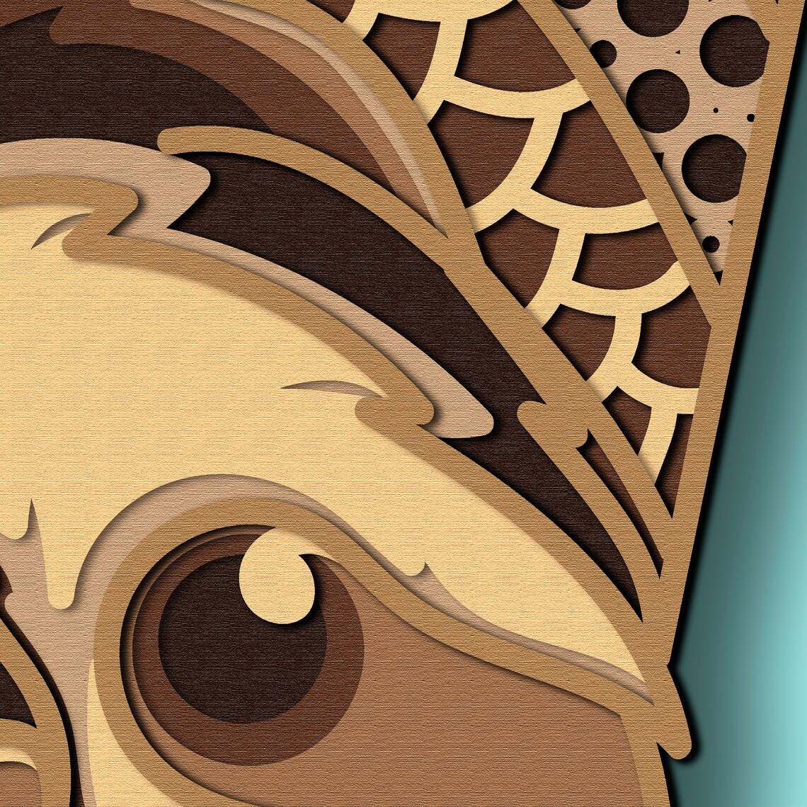 Sloth Multilayer 3D SVG/ Sloth 3D Mandala/ Sloth Paper Cut/ - Etsy