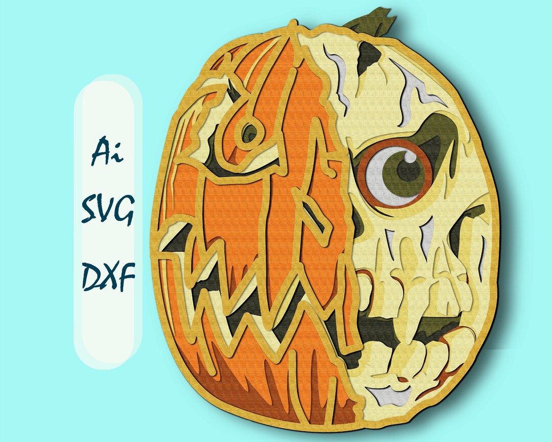 Pumpkin 3D Layer SVG/ Pumpkin 3D Mandala/ Pumpkin Paper Cut/ Plywood ...