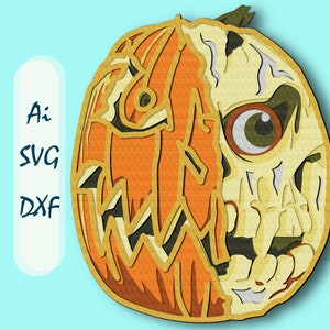 Pumpkin 3D Layer SVG/ Pumpkin 3D Mandala/ Pumpkin Paper Cut/ Plywood ...
