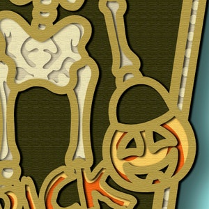 Skeleton 3D Layer Svg/skeleton 3D Mandala/skeleton Paper Cut/plywood ...