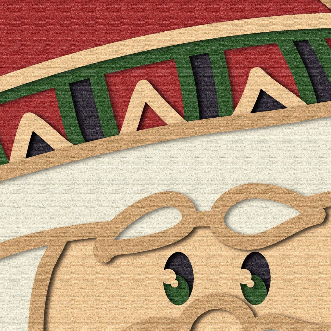 Santa Multilayer 3D SVG/ Santa 3D Mandala/ Christmas Paper - Etsy