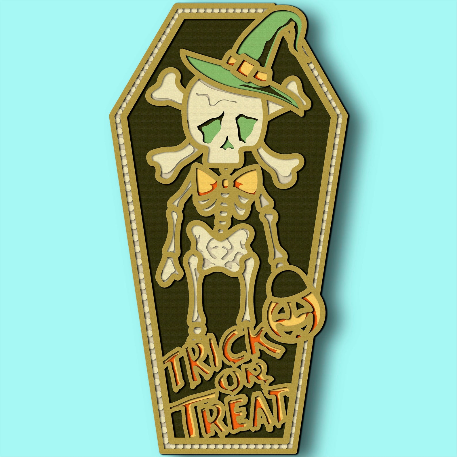 Skeleton 3D Layer Svg/skeleton 3D Mandala/skeleton Paper - Etsy