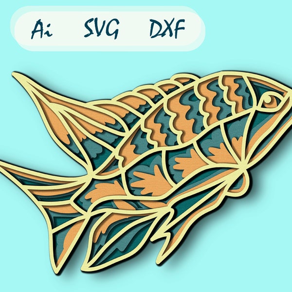Fish Mandala Svg - Etsy