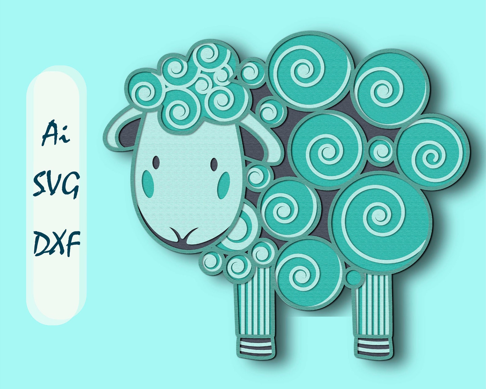 Sheep Multilayer 3D SVG/ Sheep 3D Mandala/ Sheep Paper Cut/ - Etsy