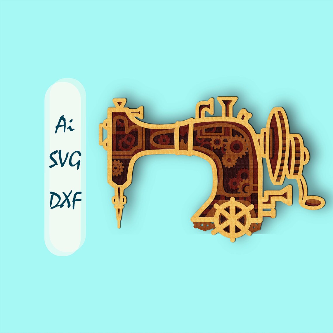 Sewing Machine SVG 3D Layer/ Sewing Machine 3D Mandala/ Sewing - Etsy ...