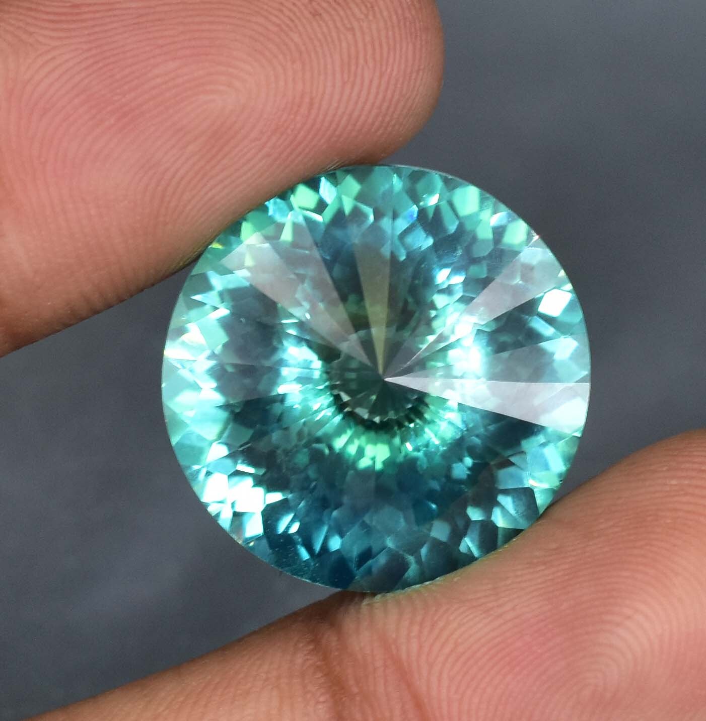HUGE Flawless 44.05 Ct Natural Bi-color Ceylon Parti Sapphire Round Cut ...