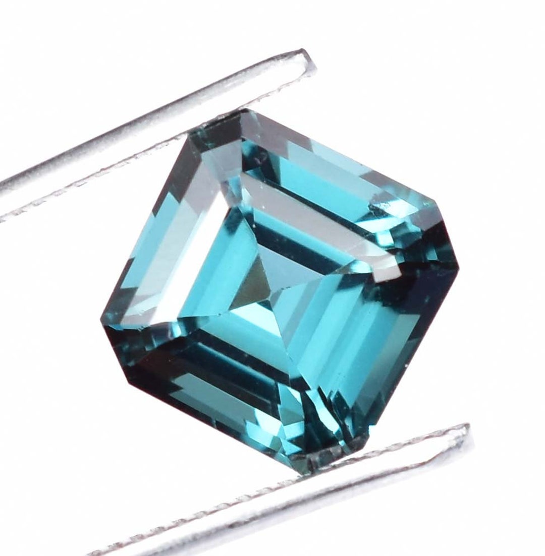 7.55 Ct Flawless Natural Indicolite Bi-color Blue Green Tourmaline ...