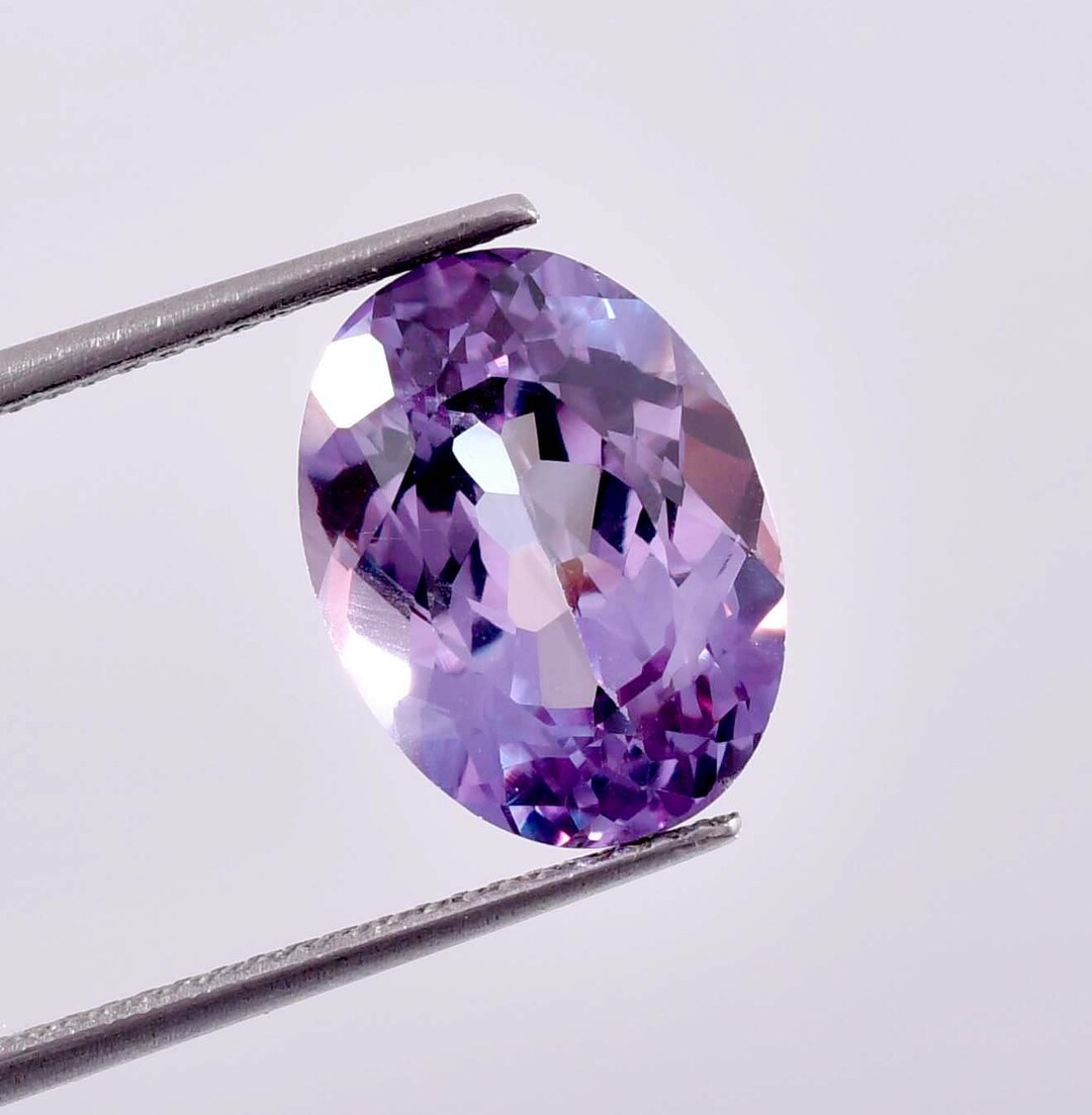 HUGE 12 X 9 Mm Flawless 5.90 Ct Natural Color-change Grey Purple ...