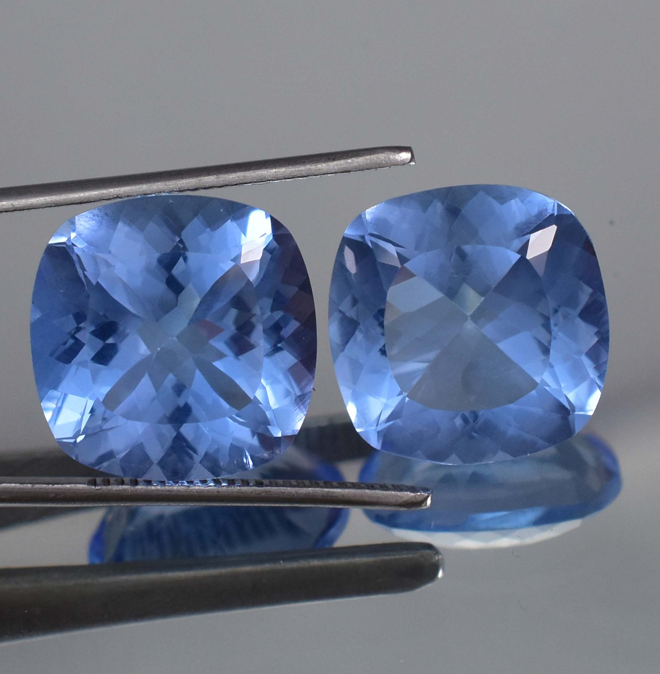 12 X 12 MM HUGE Flawless Natural Blue Namibia Jeremejevite Cushion Cut ...