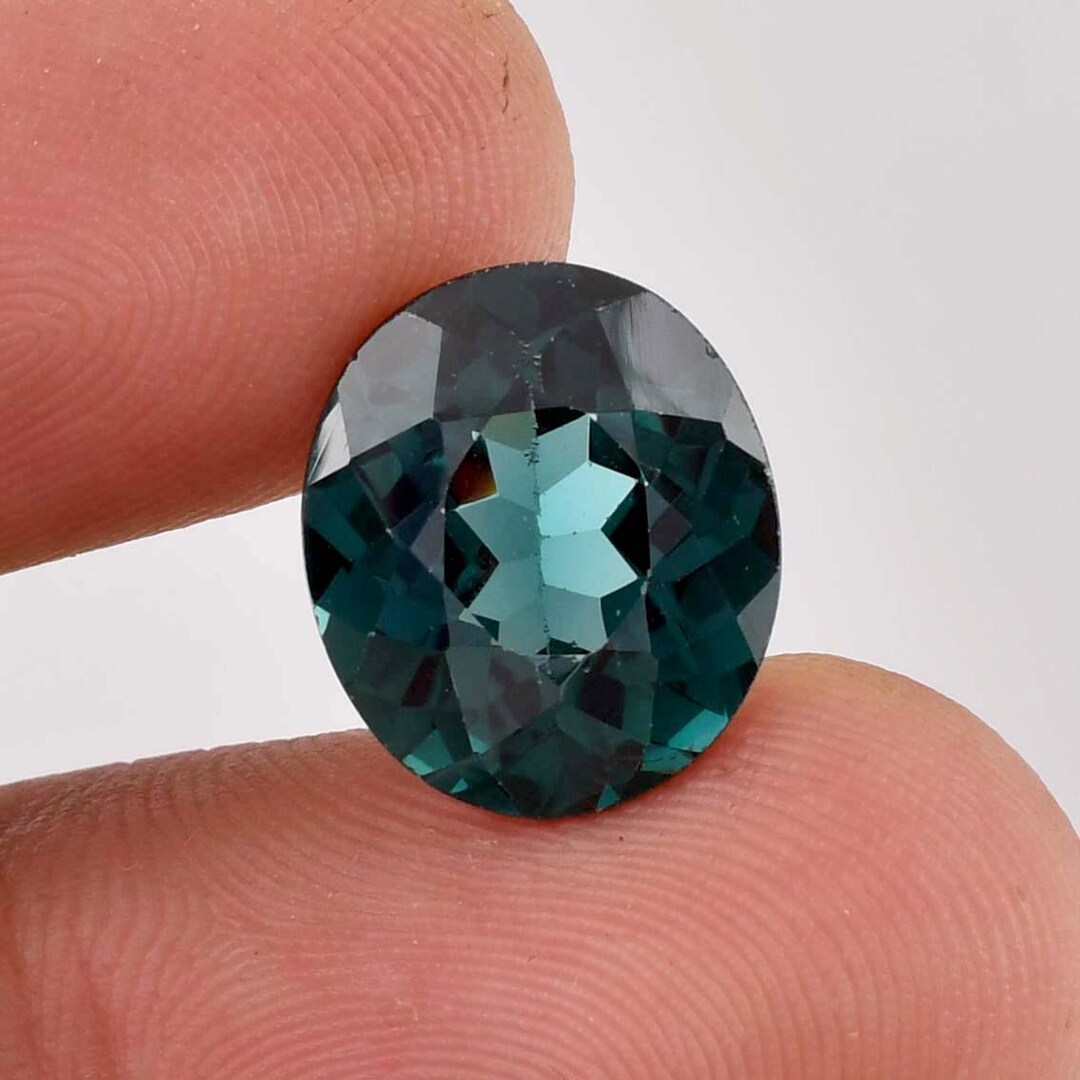 7.50 Ct Flawless Natural Indicolite Bi-color Blue Green Tourmaline Oval ...