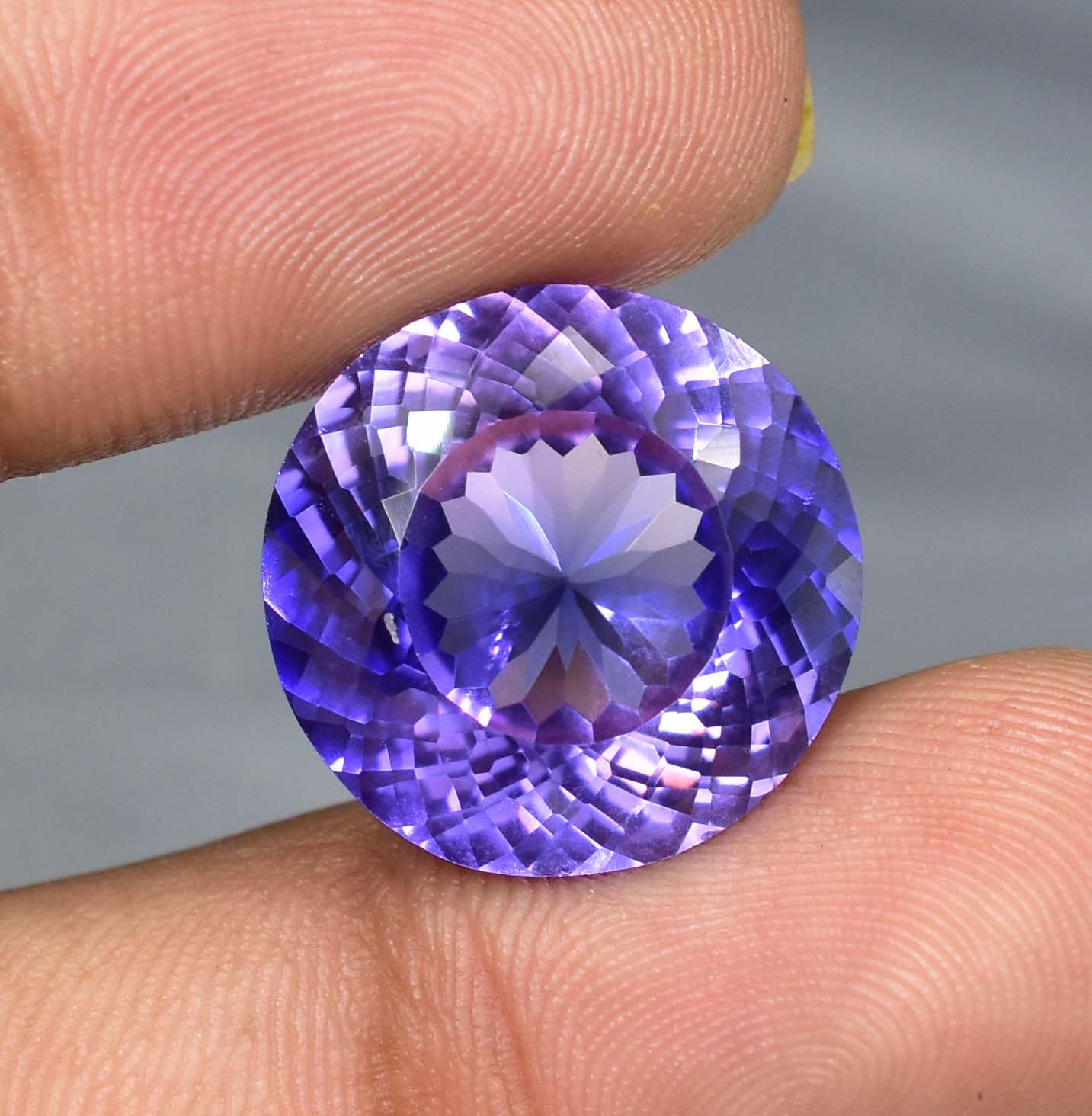 Flawless 22.85 Ct Natural Gray-purple Musgravite Round Cut Loose ...